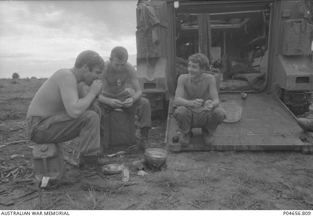 Normie Rowe’s on operations with troopers of 1 Troop, B Squadron, 3rd ...