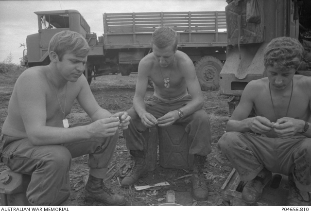 Normie Rowe’s on operations with troopers of 1 Troop, B Squadron, 3rd ...