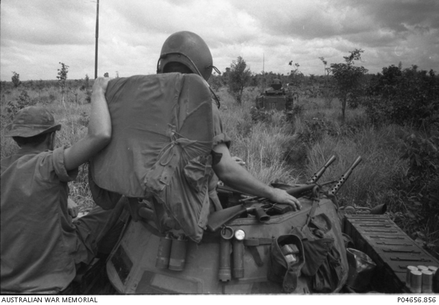 Normie Rowe’s on operations with troopers of 1 Troop, B Squadron, 3rd ...