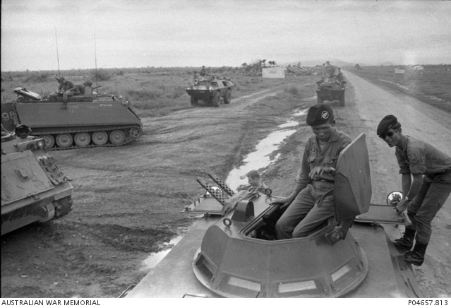 B Squadron, 3rd Cavalry Regiment with ARVN Commando Scout Cars ...