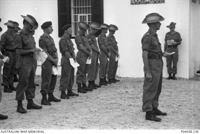 Members of the Australian Army Training Team Vietnam (AATTV), attending ...