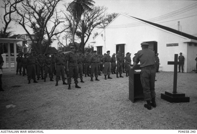 Members of the Australian Army Training Team Vietnam (AATTV), attending ...