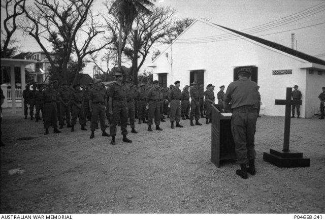 Members of the Australian Army Training Team Vietnam (AATTV), attending ...