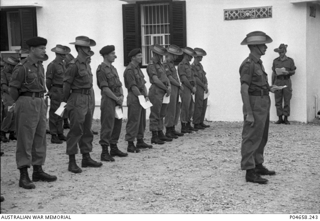Members of the Australian Army Training Team Vietnam (AATTV), attending ...