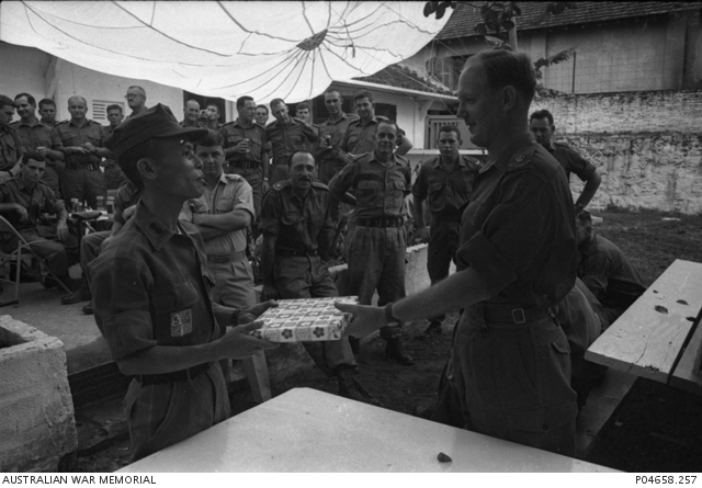 Members of the Australian Army Training Team Vietnam (AATTV), attending ...