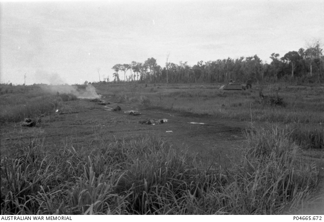 The dead bodies of several Viet Cong guerrillas lie strewn along Route ...
