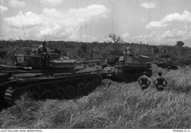 General scenes of Fire Support Base NDP Beverly, 20 miles east of 1st ...