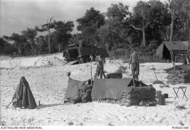 General scenes of Fire Support Base NDP Beverly, 20 miles east of 1st ...