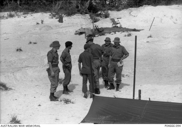 General scenes of Fire Support Base NDP Beverly, 20 miles east of 1st ...