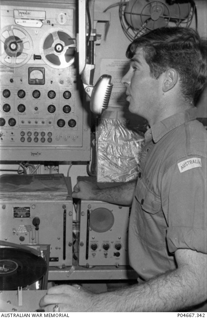 Crewman onboard HMAS Perth (DD38), part of Task Force 7, United States ...