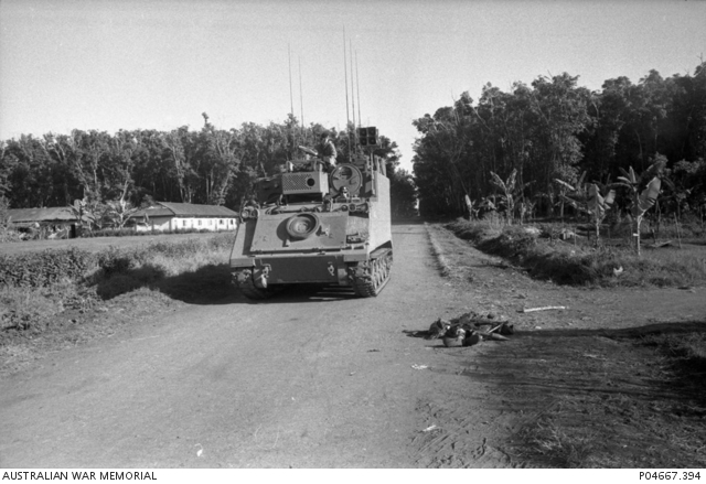 At Duc Trung hamlet, part of the Binh Ba village complex, an M577A1 ...