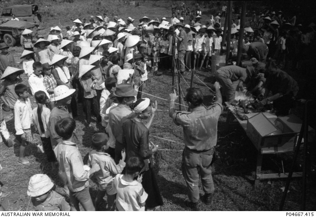 An unidentified member of 5th Battalion, The Royal Australian Regiment ...