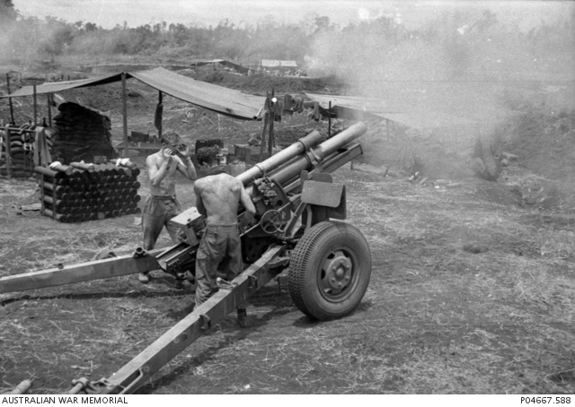 Attempt to trap the Viet Cong (VC) D445 Battalion. 105mm M2A2 guns of ...