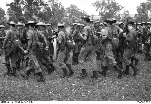 Troop activities at the Infantry Centre at Ingleburn, NSW. | Australian ...