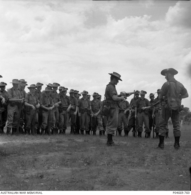 An instructor (right) at the Australian Army's Infantry Centre ...