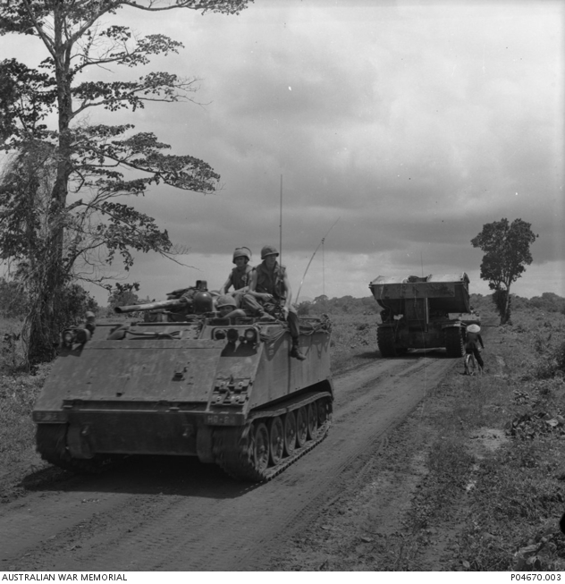 Part of an enormous column of armoured vehicles, an M113 Armoured ...