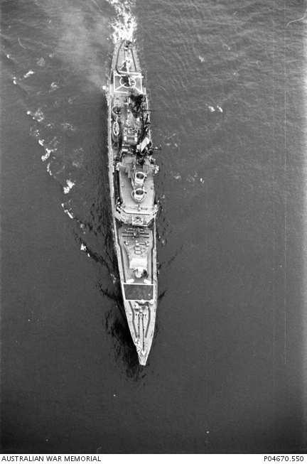 Task Force 77, United States 7th Fleet. USS Sterett, sea air rescue ...