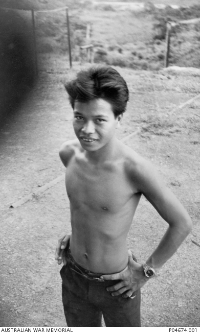 Informal portrait of Gilim, a local Iban tracker attached to 2 Platoon ...