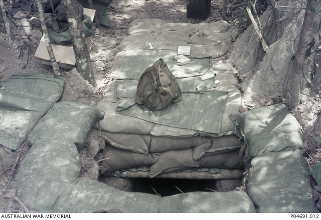 Completion of the personal weapon pit which was dug by 379212 Private ...