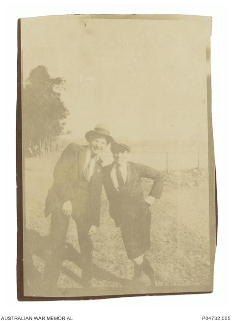 Informal portrait of Jack Williams and Yvon Calmus, a young French war ...
