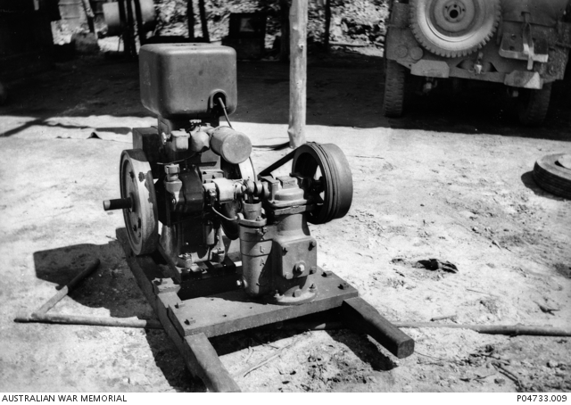 A four horse power Buzacott generator coupled to an Ajax vertical ...