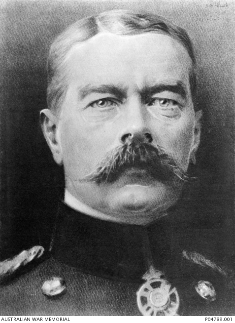 Original signed lithograph of General Kitchener. Written on the front ...