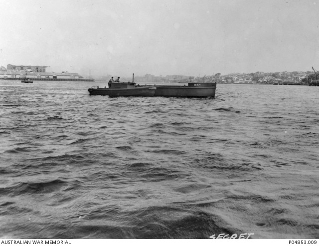 The barge SB-571, of the Small Ships Section, United States Army ...