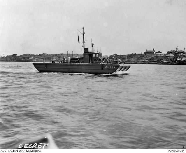 The trawler (SSS-234) of the Small Ships Section, United States Army ...