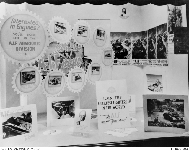Shop front containing posters and Department of Information (DOI ...