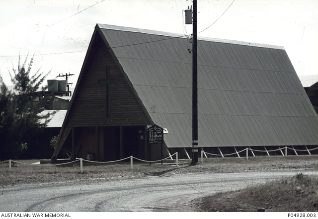 The A framed, all denominations church at the 1st Australian Logistic ...