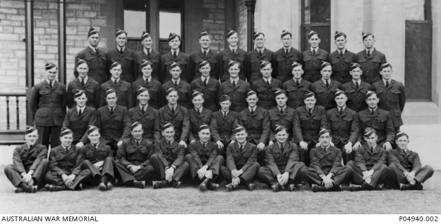 Group portrait of RAAF officers attending No 16 Course, No 4 Intital ...