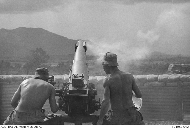 Members of 101 Field Battery, Royal Australian Artillery, providing ...
