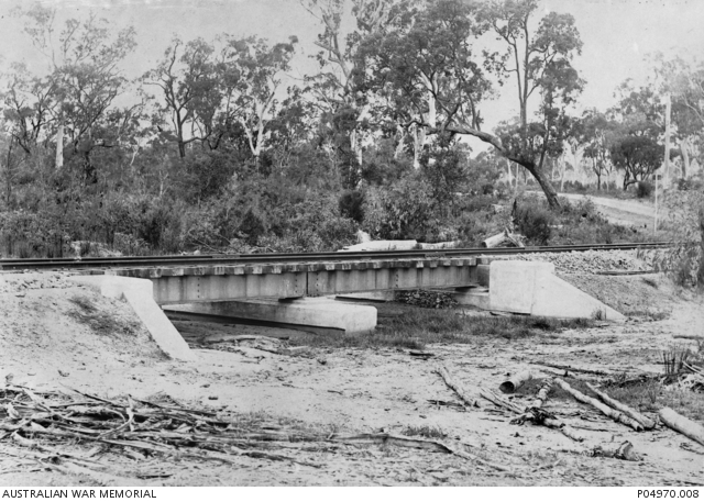 A railway culvert on the main western railway line, which passed near ...
