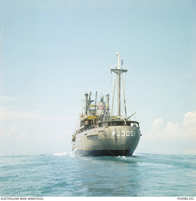 Riding high in the water and possibly returning to Australia, is a ...