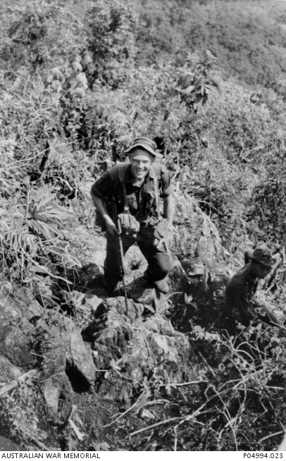 Portrait of 37593 Lance Corporal (L/Cpl) Rod Lees (left), 9 Platoon, C Company, 4th Battalion ...