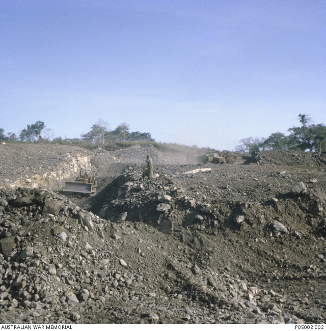 The quarry at Nui Dat which provided much of the surface coating to the ...