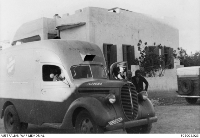 A 1939 Ford panel van, registration number L15095, belonging to the ...