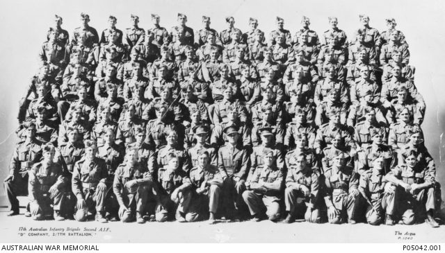 Group portrait of D Company, 17th Brigade, 2/7th Battalion ...