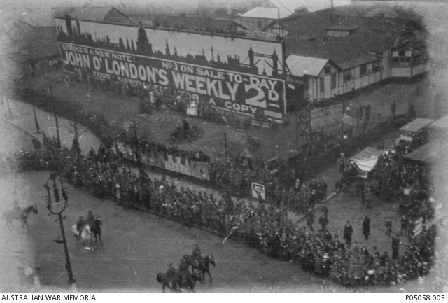 Spectators line the route of the Victory parade through London, as ...