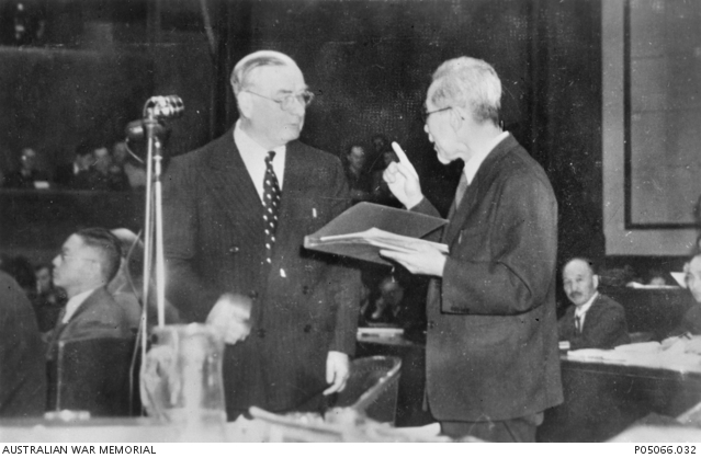A Japanese War Crime Trial in progress. | Australian War Memorial