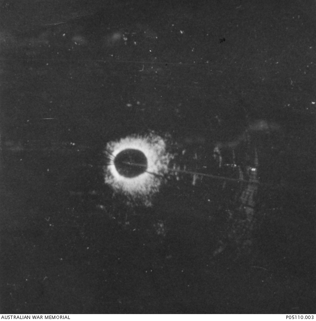An H2S radar image taken from a cathode-ray tube display monitor on ...