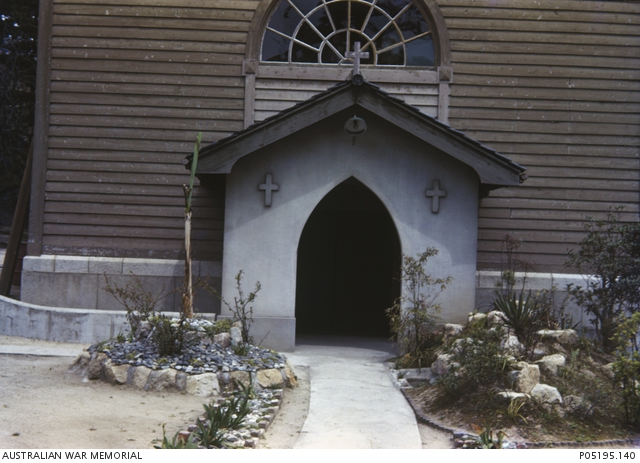 The Australian Catholic chapel at Eta Jima, featuring weatherboard ...