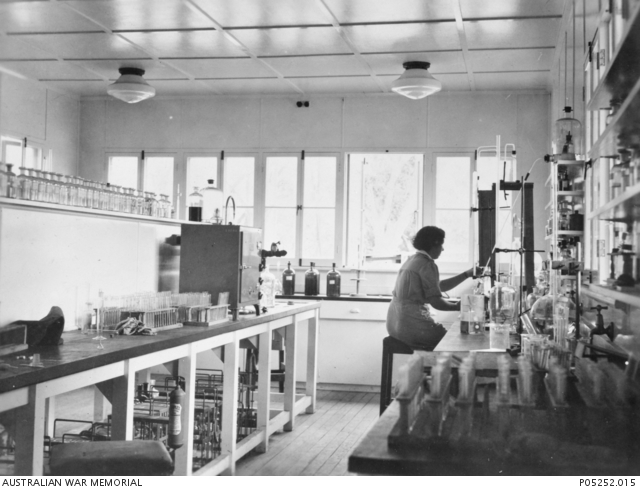 An unidentified member of the Australian Army Medical Women's Service ...