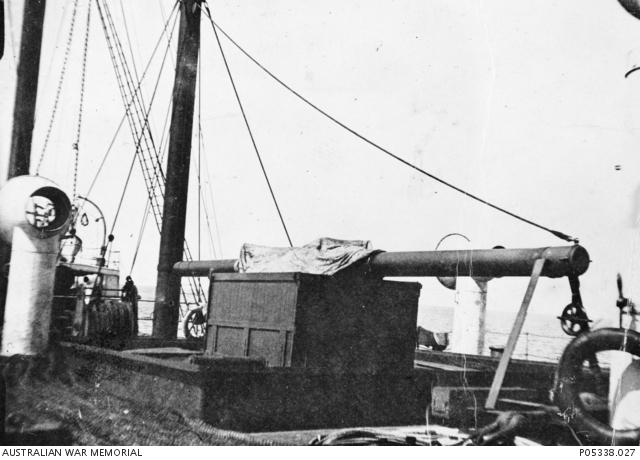 A deck house on the German armed merchant raider, SMS Wolf. This image ...