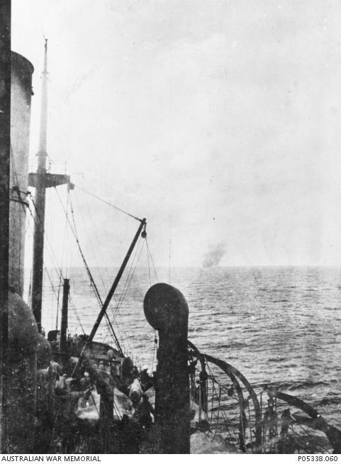 Viewed from the deck of the German armed merchant raider, SMS Wolf ...