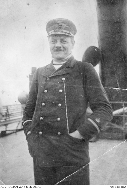 Informal portrait of probably the First Officer of the German armed ...