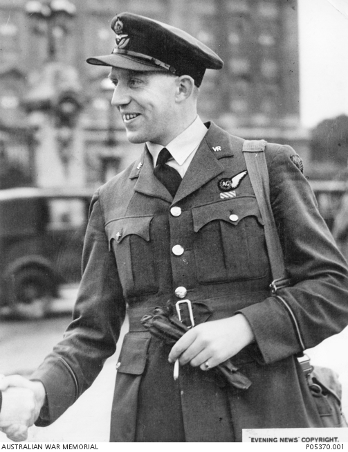Informal portrait of 79226 Flying Officer (FO) Jack Matthew Bousfield ...