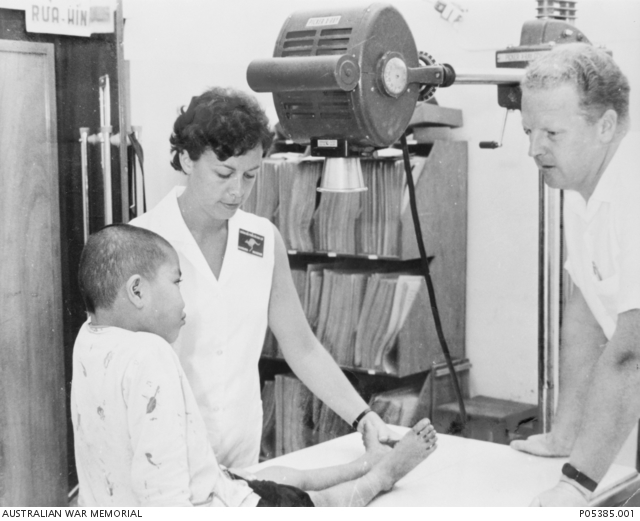 Miss Barbara Maughan and Dr Jim Downie, both members of an Australian ...