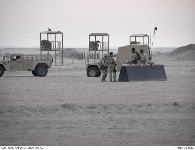 Australian soldiers at a Kuwaiti rifle range. This was the final ...