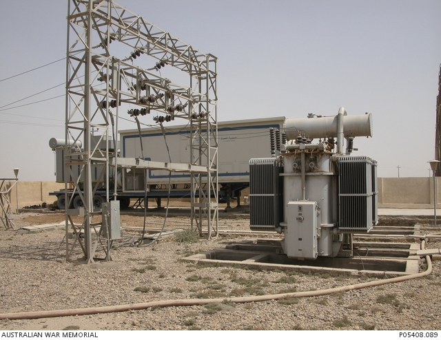 Damaged power equipment outside a power station at Al Hillal. The Civil ...